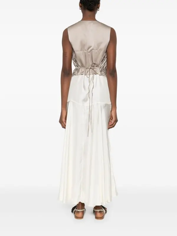 Brunello Cucinelli Embroidered Silk Vest - Multicolor