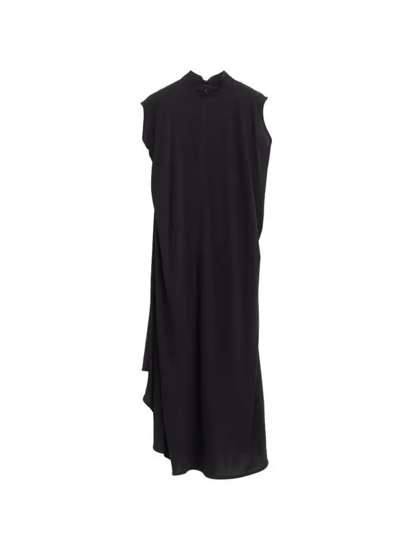 Bottega Veneta Black Crepe Midi Dress