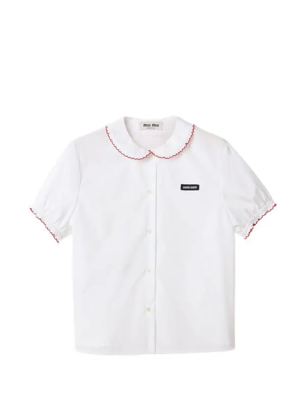 Miu Miu Embroidered Cotton Shirt - Multicolor