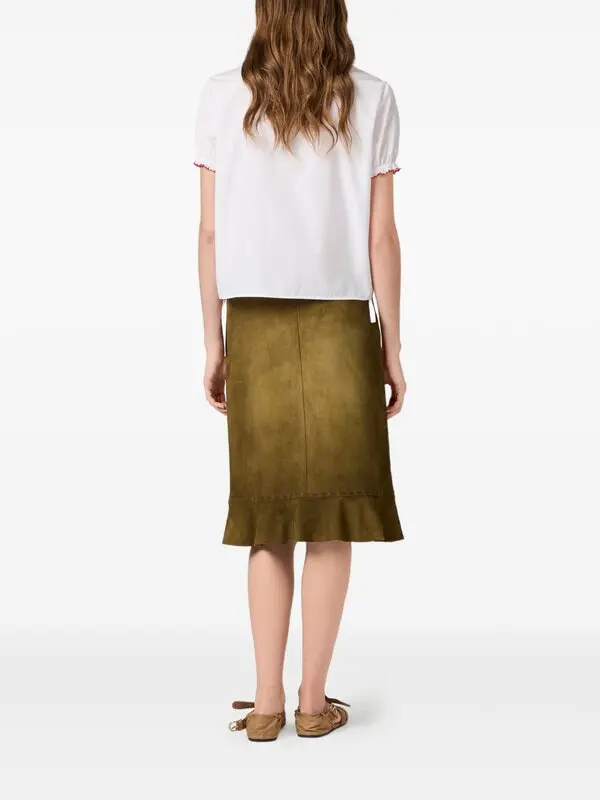 Miu Miu Embroidered Cotton Shirt - Multicolor