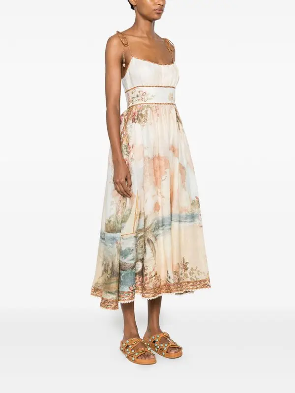 Zimmermann Linen Picnic Dress - Multicolor