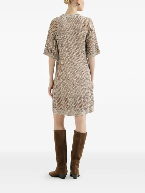 Brunello Cucinelli Wool And Silk Midi Dress