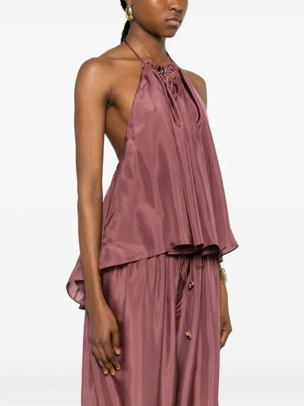Zimmermann Aster Silk Halter Neck Top