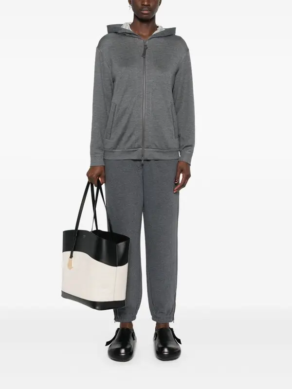 Brunello Cucinelli Hooded Cardigan With Monili Chain Detail - Multicolor