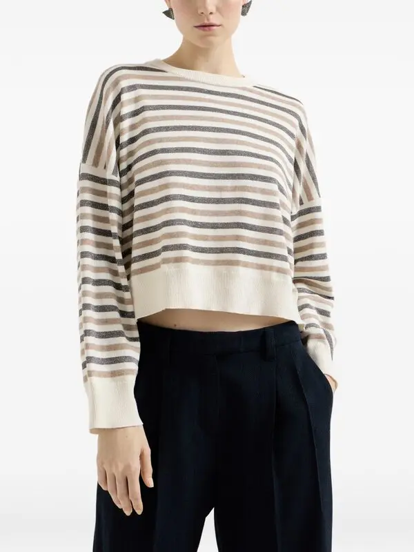 Brunello Cucinelli Striped Cashmere Sweater