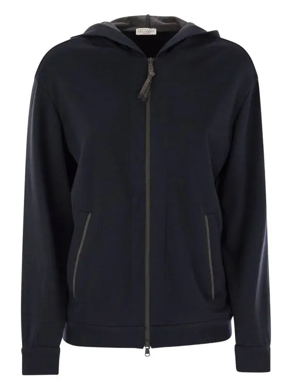 Brunello Cucinelli Cotton And Silk Hooded Cardigan - Multicolor
