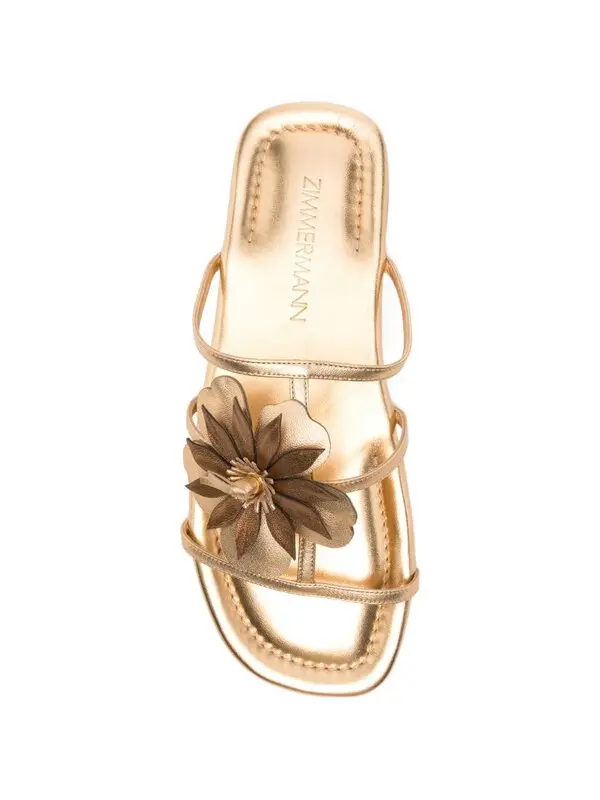 Zimmermann Belara Leather Slide Sandals - Multicolor