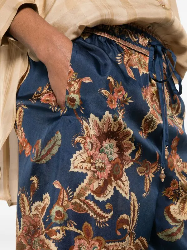 Zimmermann Aster Printed Silk Habutae Trousers - Multicolor