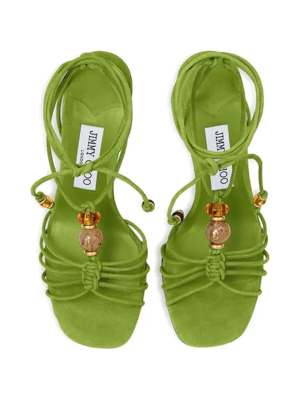 JIMMY CHOO Suede Wedge Sandals