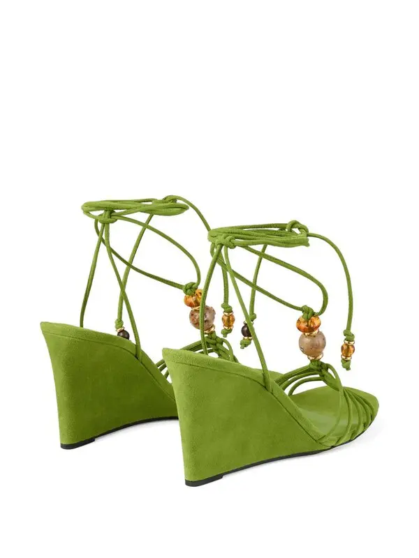 JIMMY CHOO Suede Wedge Sandals