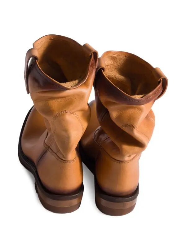 Miu Miu Foule Leather Boots - Multicolor