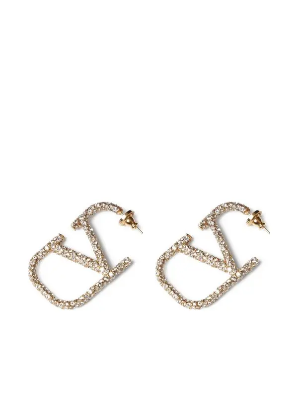 Valentino Garavani Vlogo Signature Strass Earrings - Multicolor