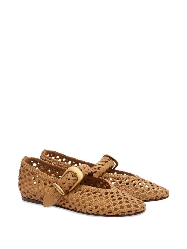 Zimmermann Alchemy Leather Ballerina Flats