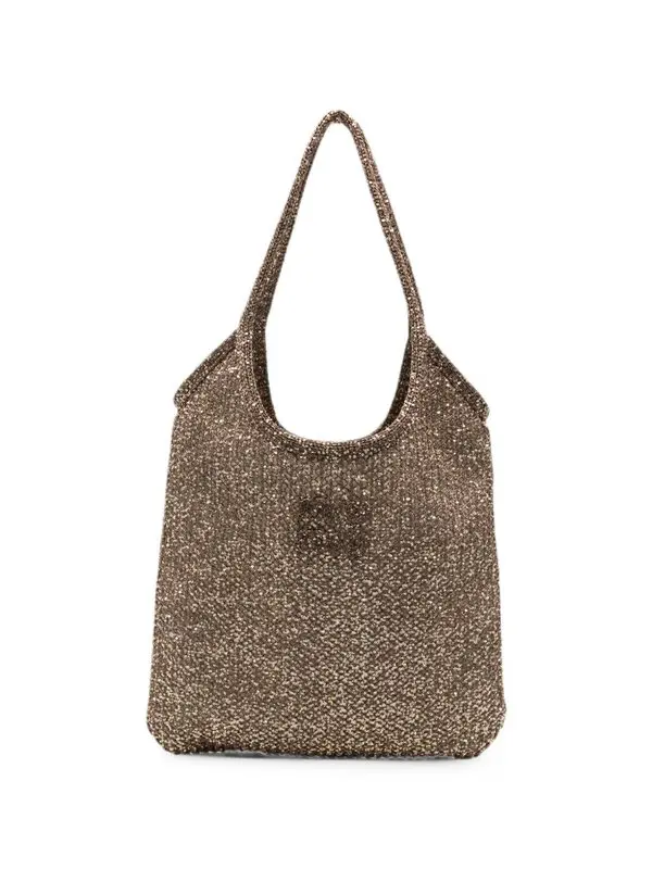 Miu Miu Sequined Crochet Knit Shoulder Bag - Multicolor