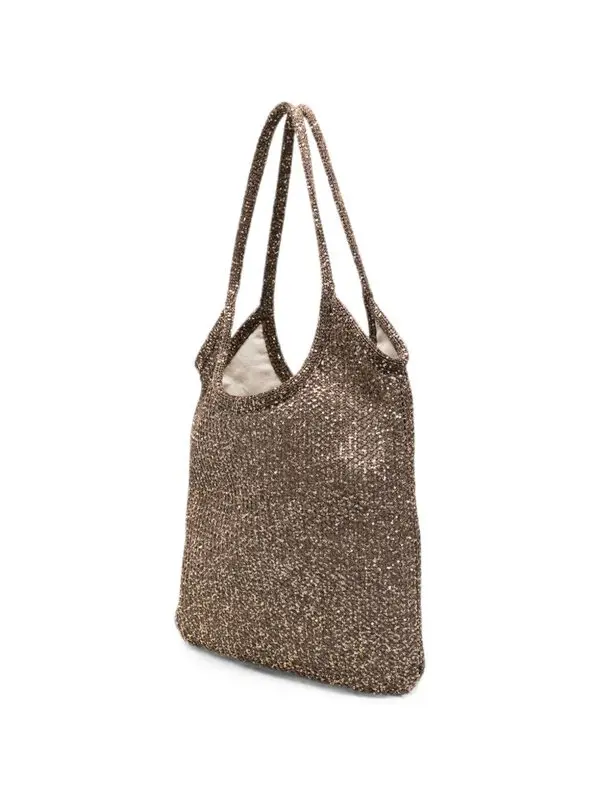 Miu Miu Sequined Crochet Knit Shoulder Bag - Multicolor