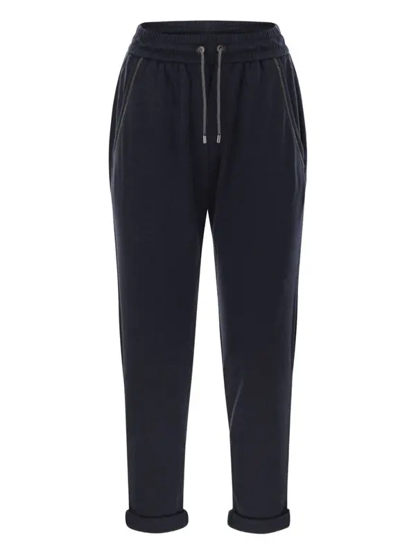Brunello Cucinelli Cotton And Silk Trousers - Multicolor