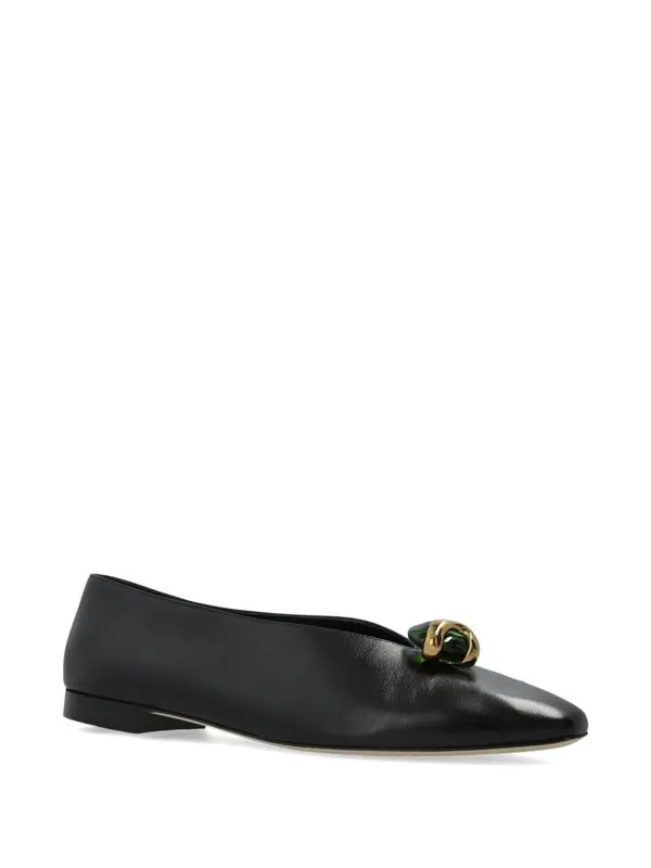 JIMMY CHOO Margot Embellished Pointed Toe Ballet Flats - Multicolor