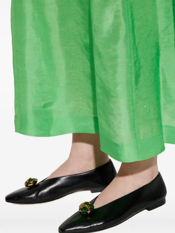 JIMMY CHOO Margot Embellished Pointed Toe Ballet Flats - Multicolor