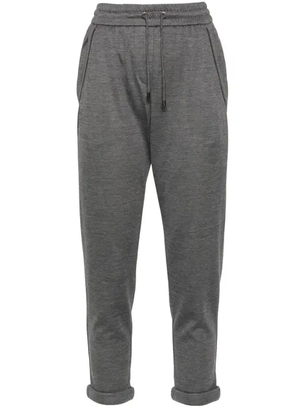 Brunello Cucinelli Cotton And Silk Trousers - Multicolor