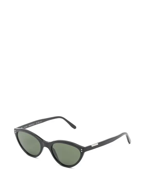 TOTEME Black Cat-eye Sunglasses With Silver-tone Logo Plaque