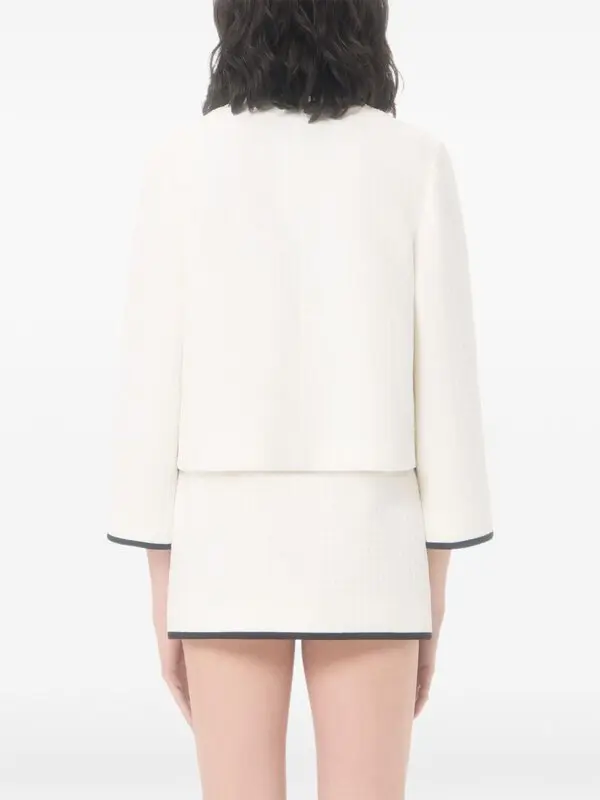 Valentino Garavani Canestrello Cotton Tweed Jacket With Vlogo Detail - Multicolor