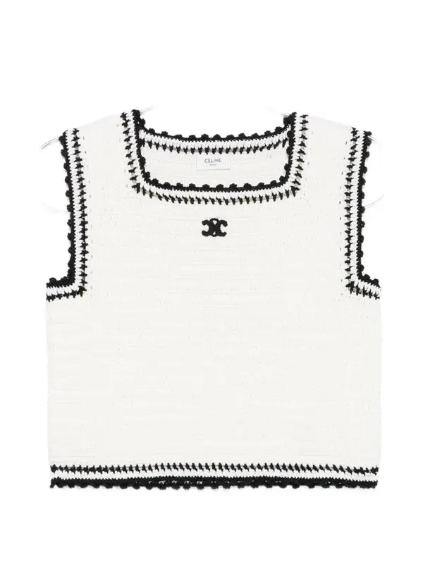 Celine Crochet Cotton Top - Multicolor