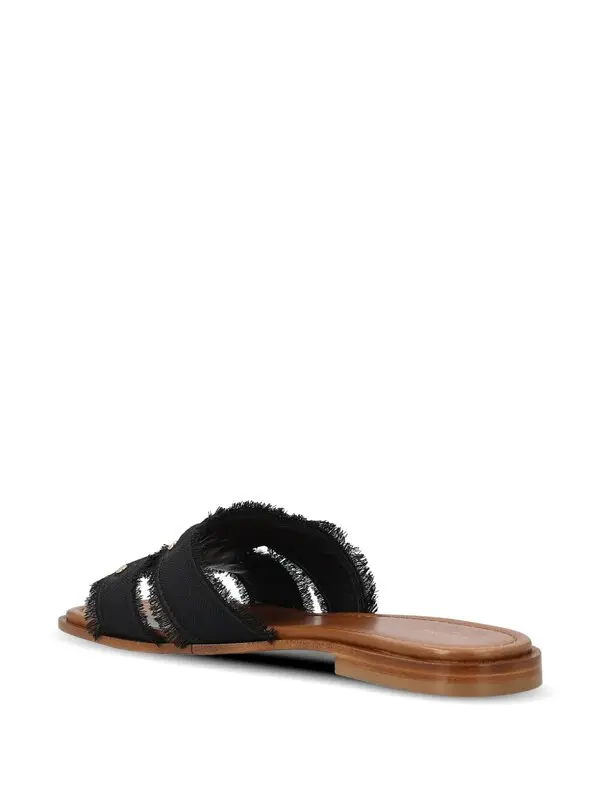 Celine Marina Canvas Slides With Stud Detail