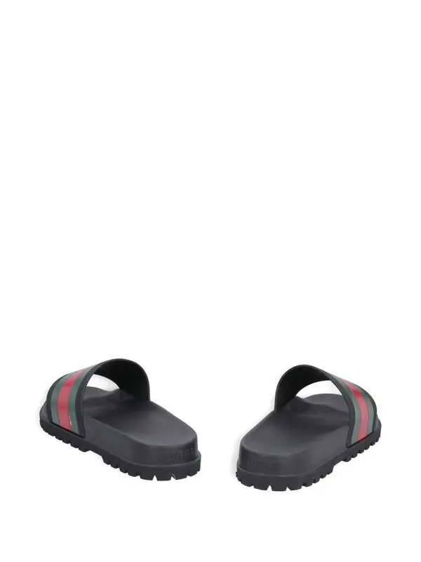 Gucci Web Detail Pool Slides - Multicolor