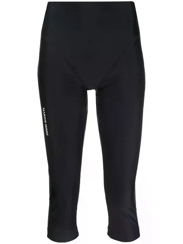 MARINE SERRE Regenerated Active Cropped Leggings