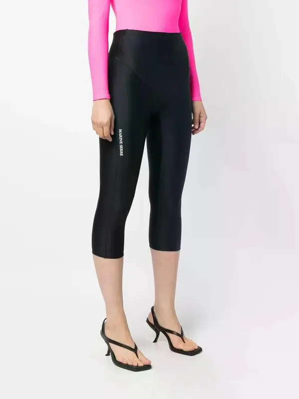 MARINE SERRE Regenerated Active Cropped Leggings
