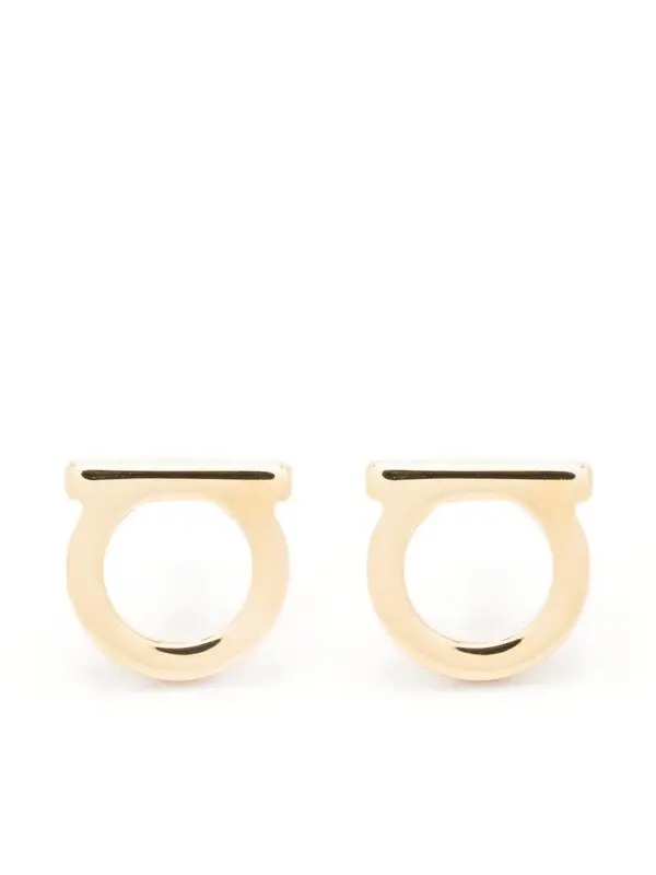 FERRAGAMO Gancini Stud Earrings - Silver