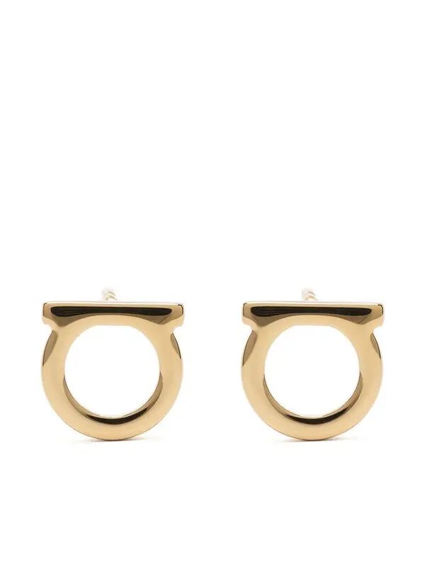 FERRAGAMO Gancini Stud Earrings - Silver