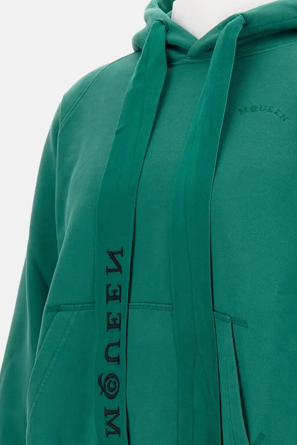 Alexander McQueen Cotton Hoodie With Drawstring