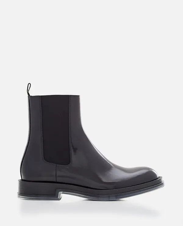 Alexander McQueen Smooth Calf Leather Chelsea Boots