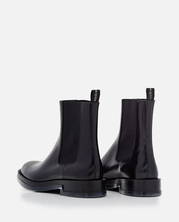 Alexander McQueen Smooth Calf Leather Chelsea Boots