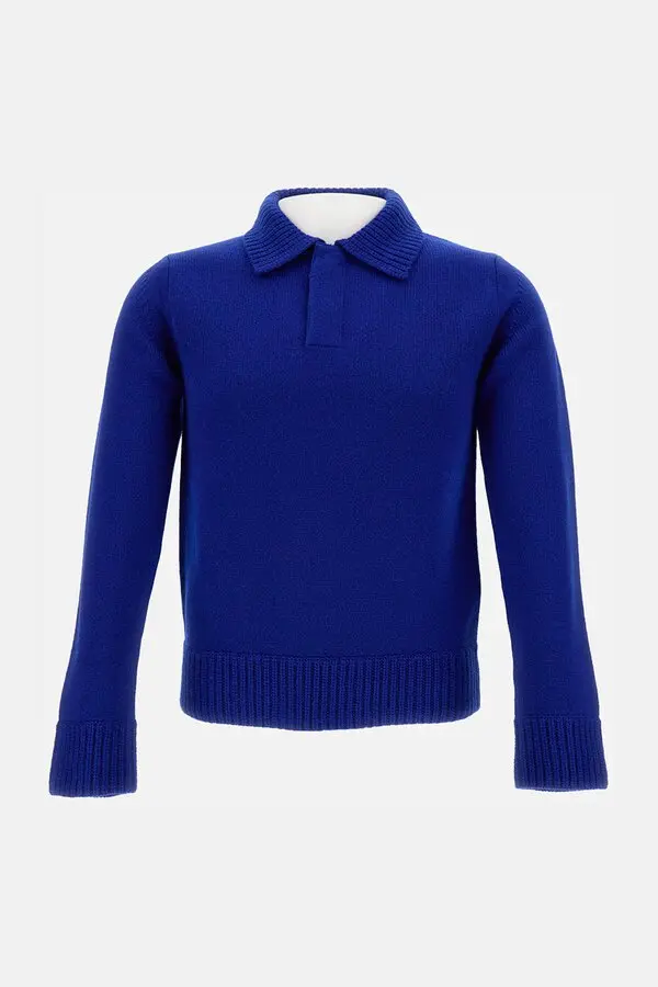 Sacai Wool Pullover With Point Collar