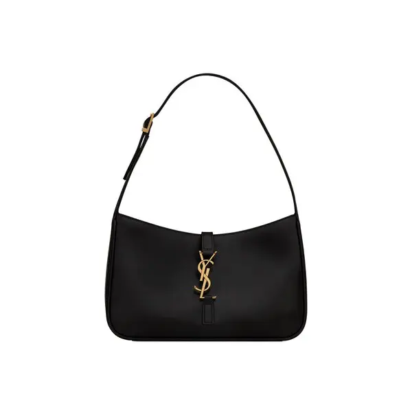 Saint Laurent Le 5 À 7 Hobo Leather Bag - Black