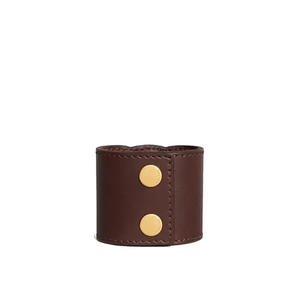 Celine Leather Hair Cuff With Embossed Logo Detail