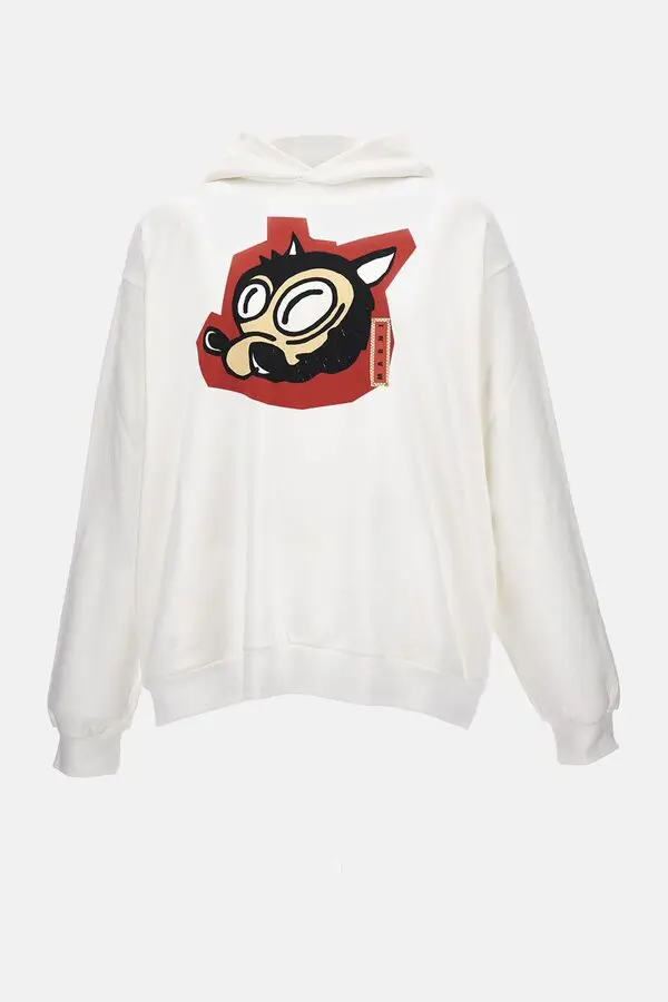 Marni Hooded Sweatshirt With Front Print