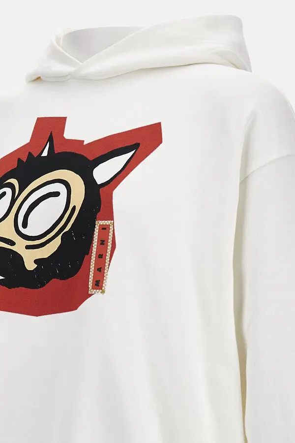 Marni Hooded Sweatshirt With Front Print