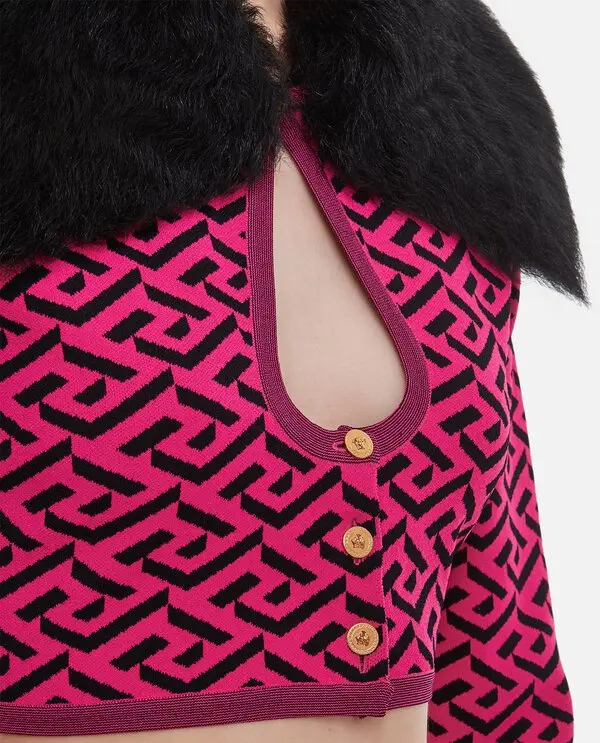 Versace All-over Logo Embroidered Knitted Sweater