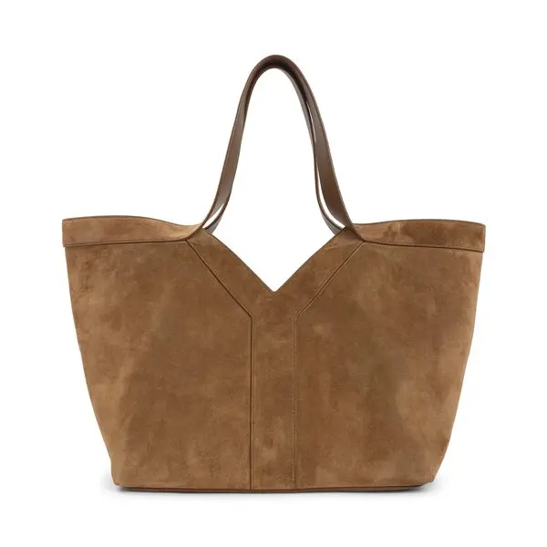 Saint Laurent Suede Y Tote Bag - Brown
