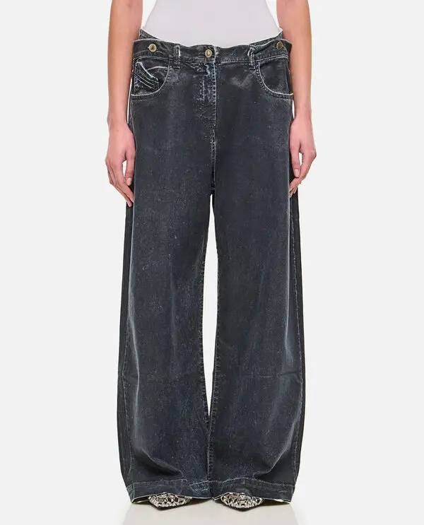 Attico Mat Coated Canvas Long Pant - Multicolor
