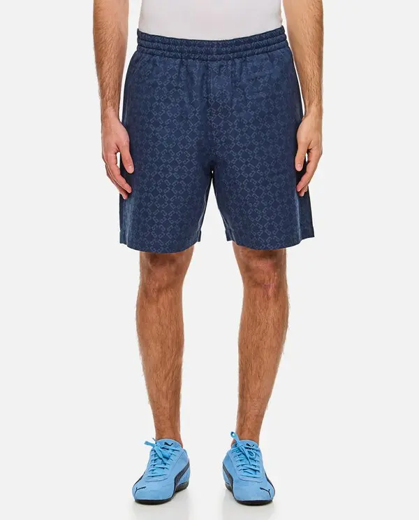 Givenchy Short Denim Monogram Shorts - Multicolor