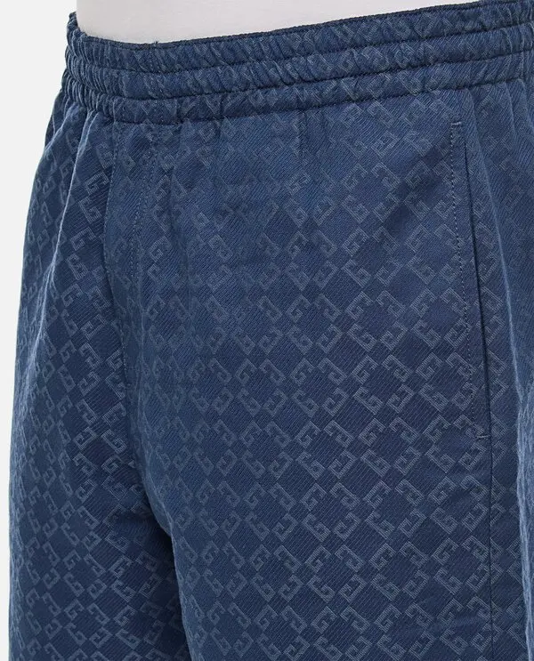 Givenchy Short Denim Monogram Shorts - Multicolor