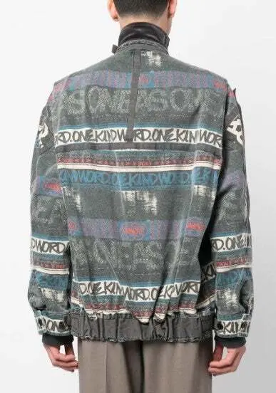 Sacai X Eric Haze Graphic Denim Blouson Jacket