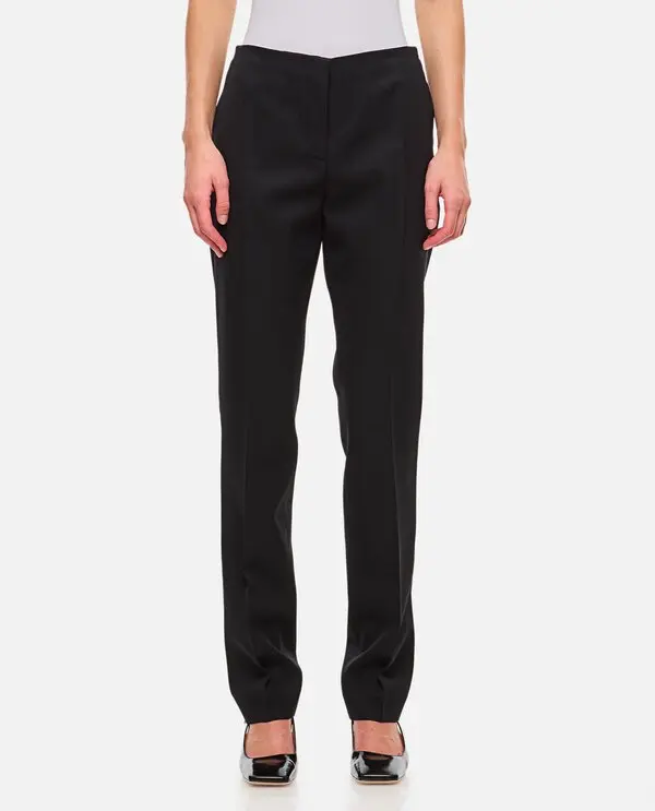Attico Wool Gabardine Straight Pants