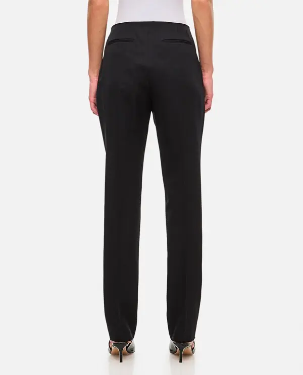 Attico Wool Gabardine Straight Pants
