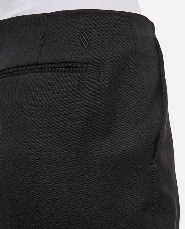 Attico Wool Gabardine Straight Pants