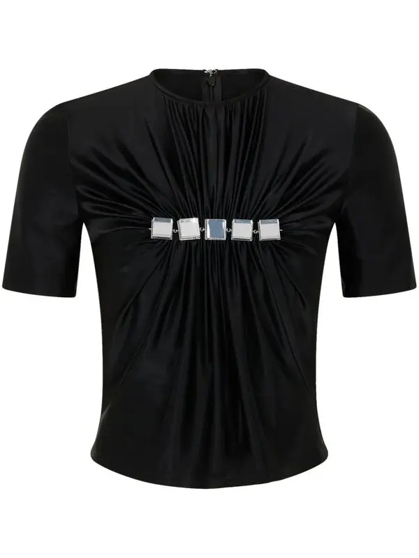 Rabanne Draped Blouse With Silver Detail